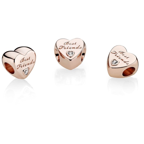 Pandora | Jewelry | Pandora Rose Friendship Heart Charm Brand New ...